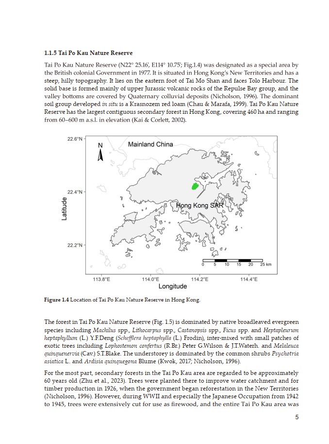 Tai Po Kau ForestGEO Forest Dynamics Plot: Species Composition and Community Structure details ...